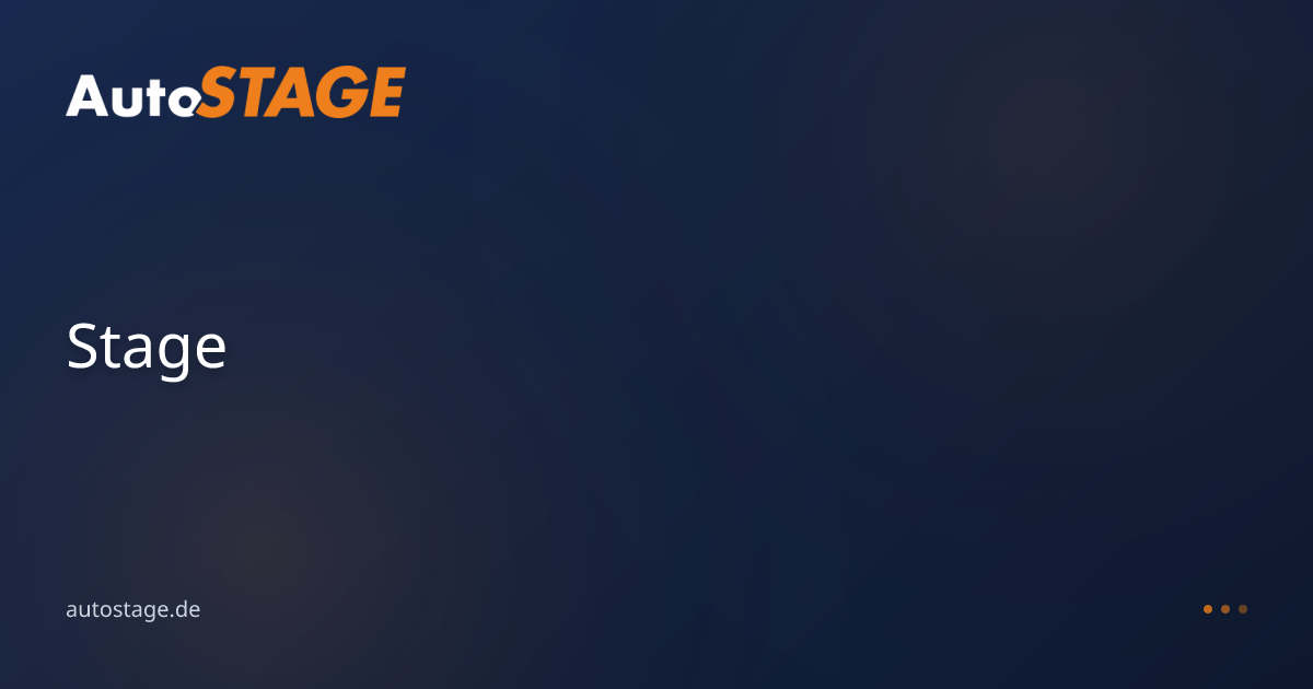 AutoSTAGE – Stage